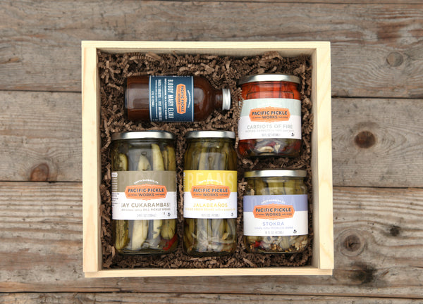 Limited Edition Branded Gift Crate - 5 Jars of Assorted Pickles, Veggi ...